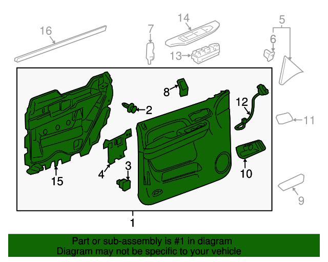 Door Trim Panel 84127325 | OEM GM Parts