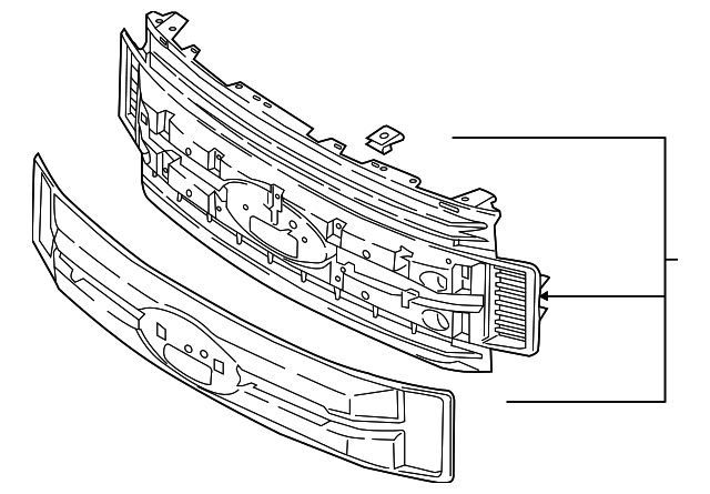 HC3Z-8200-AC - Grille Assembly 2017-2019 Ford | Ford OEM Parts Direct