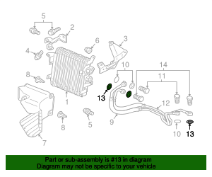 2003-2015 Mitsubishi Lancer Return Hose Seal MR464563 | MitsubishiParts.com