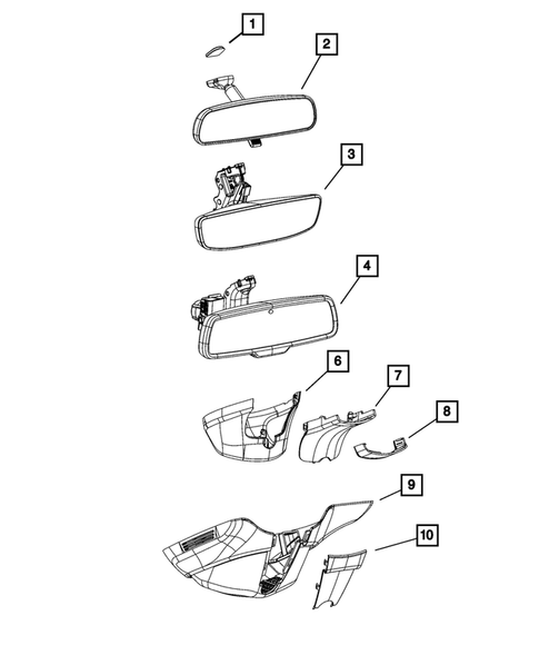 Glass and Interior Rearview Mirror for 2023 Ram 3500 | Mopar Estores
