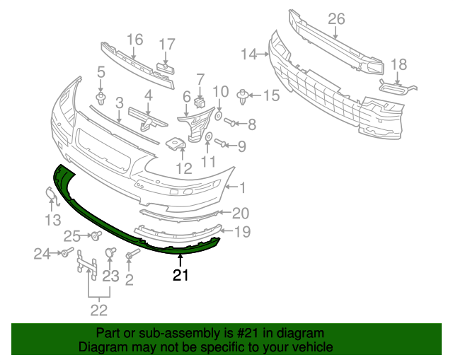 2005-2007 Volvo Spoiler 8693349 | OEM Parts Online