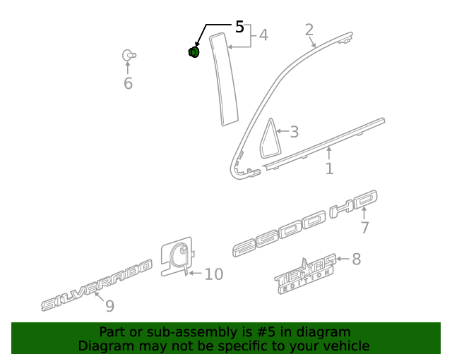 Genuine OEM W-Base Multi Purpose Retainer (5.2mm Hole) Part# 11603260 ...