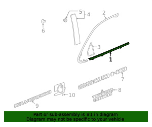 2020-2025 GM Front Passenger Side Door Window Belt Reveal Molding ...