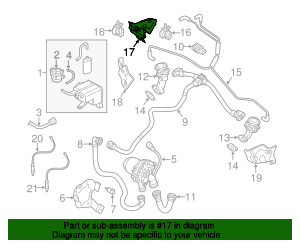 2011-2015 Audi Q7 Vapor Canister Purge Solenoid Bracket 06E-133-520-F ...