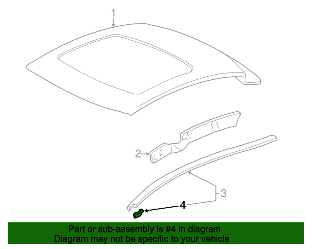 1994-2006 Acura Roof Molding Bracket 74308-ST0-003 | Acura Parts Now