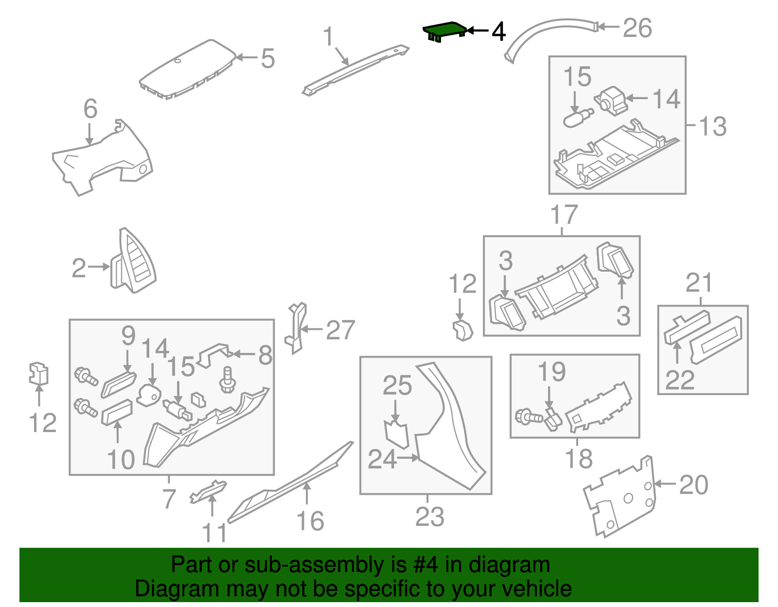 28177-1LA0A - Speaker Grille 2011-2018 Infiniti | INFINITI Parts ...