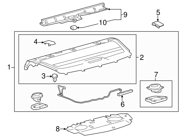 64333-07041 - Back Glass Sunshade - 2013-2018 Toyota Avalon | OEM Parts ...