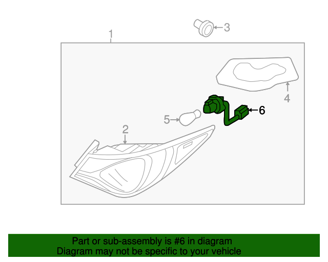 2011-2015 Hyundai Sonata Turn Signal Light Socket 92450-4R000 | OEM ...