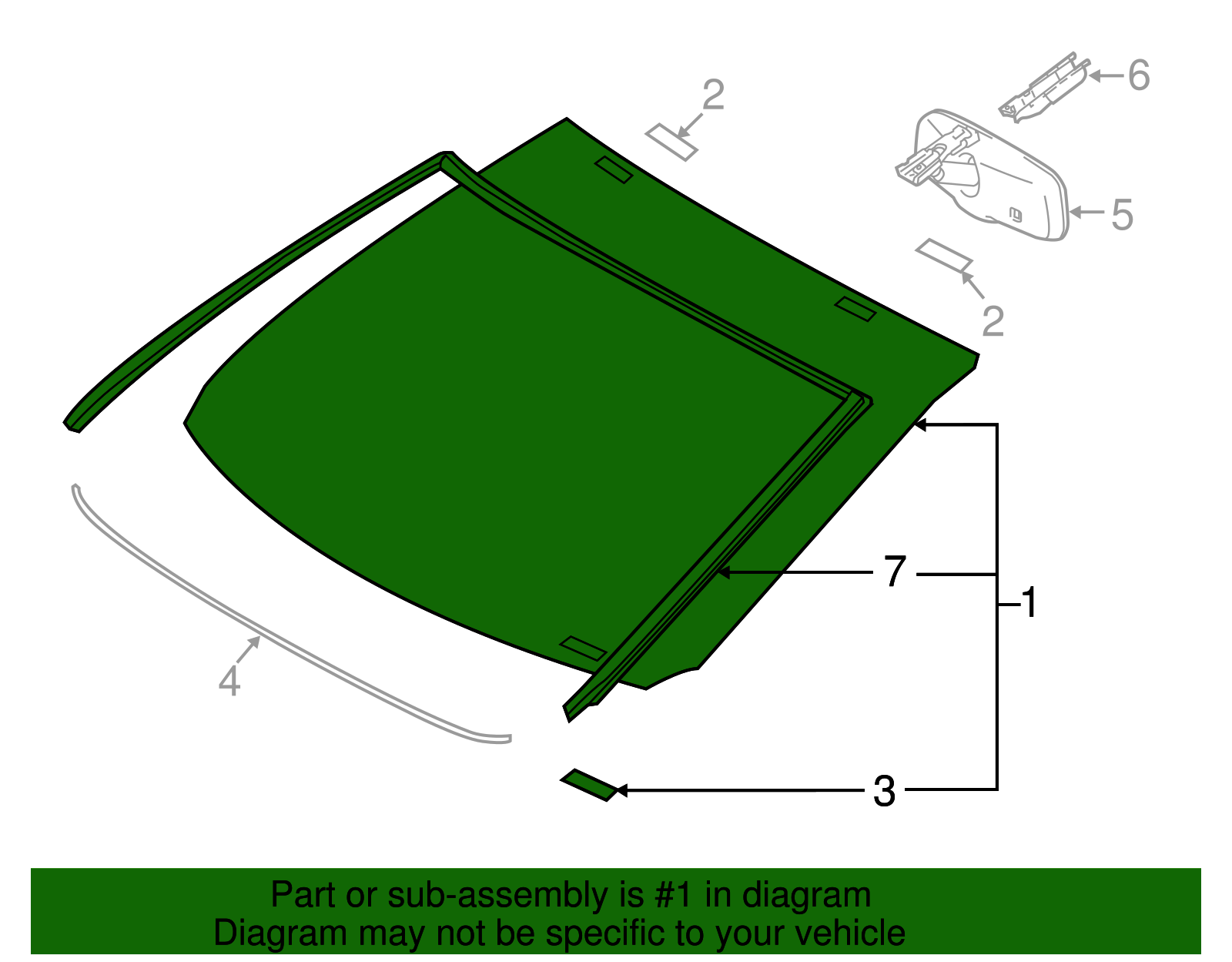 OEM 2013-2015 Toyota RAV4 Windshield Part # 56101-0R070 | Modern Toyota ...