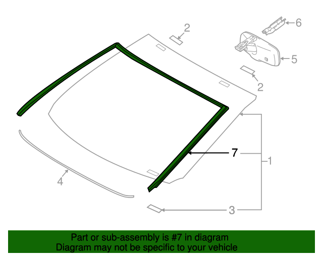 75533-0R010 - Windshield Molding 2013-2018 Toyota RAV4 | AutoNation Parts