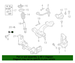 2003-2011 Ford Lower Control Arm Lock Nut -W708329-S900 | TascaParts.com