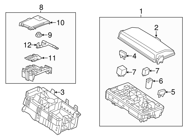 2010 Buick LaCrosse Front Compartment Fuse Block 20831466 GM ...