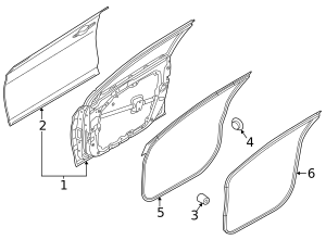 82130-L3000 - Door Weather-Strip 2021-2022 Kia K5 | Kia.Parts Store