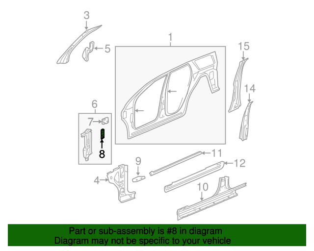 2002-2009 GM Front Side Door Check Link Plate 22623144 | QuirkParts