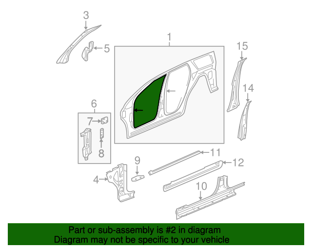 2002-2007 Saturn Vue Frame 22679827 GM | GMPartsDirect.com