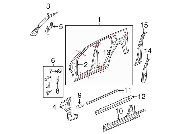 2002-2009 GM Front Side Door Check Link Plate 22623144 | QuirkParts