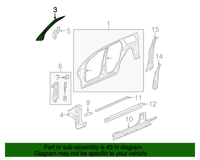 15811650 GM Upper Panel | GM Parts Store