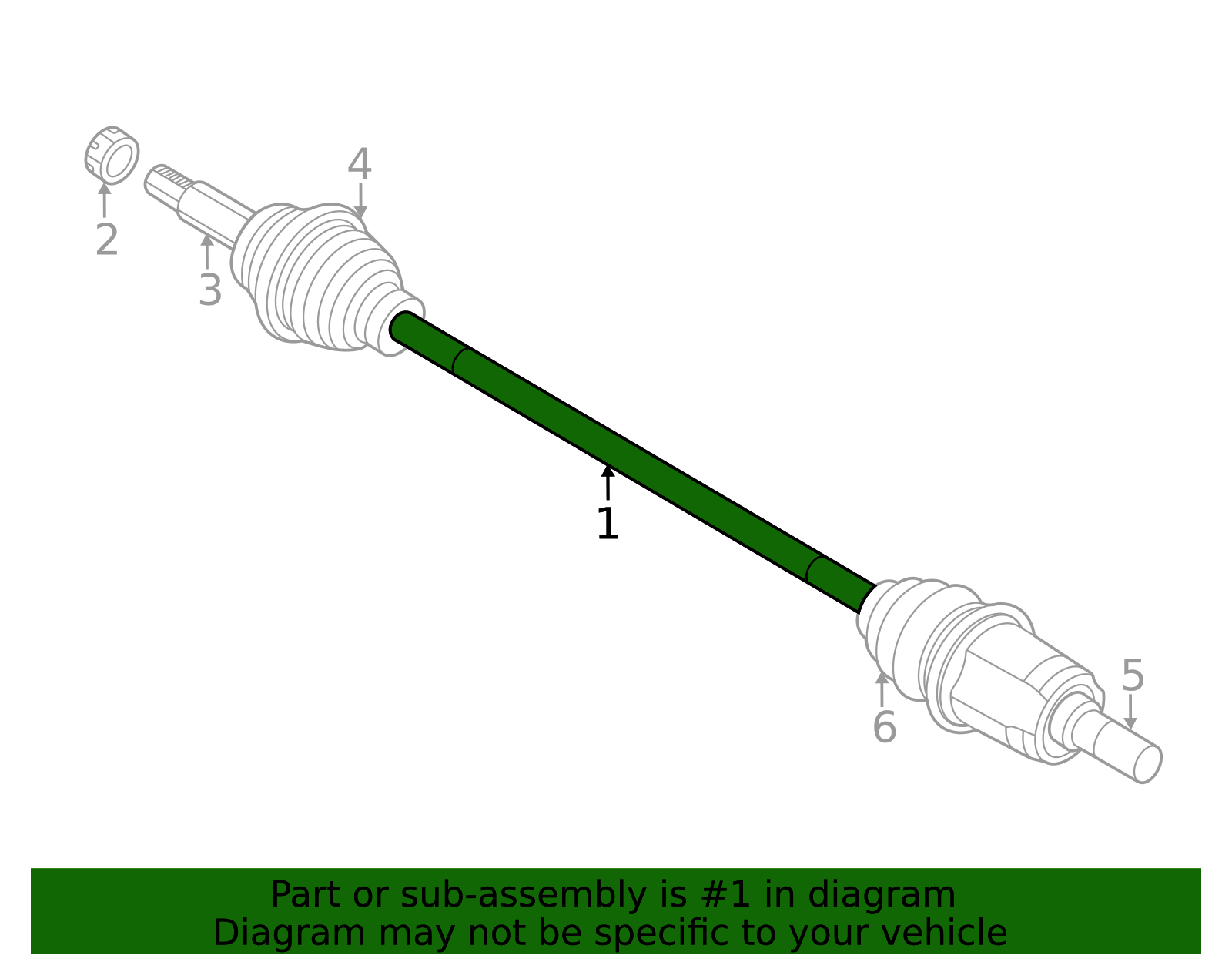 2021-2025 Kia Seltos | Axle Assembly | 49601-Q5000 | Kia Auto Parts
