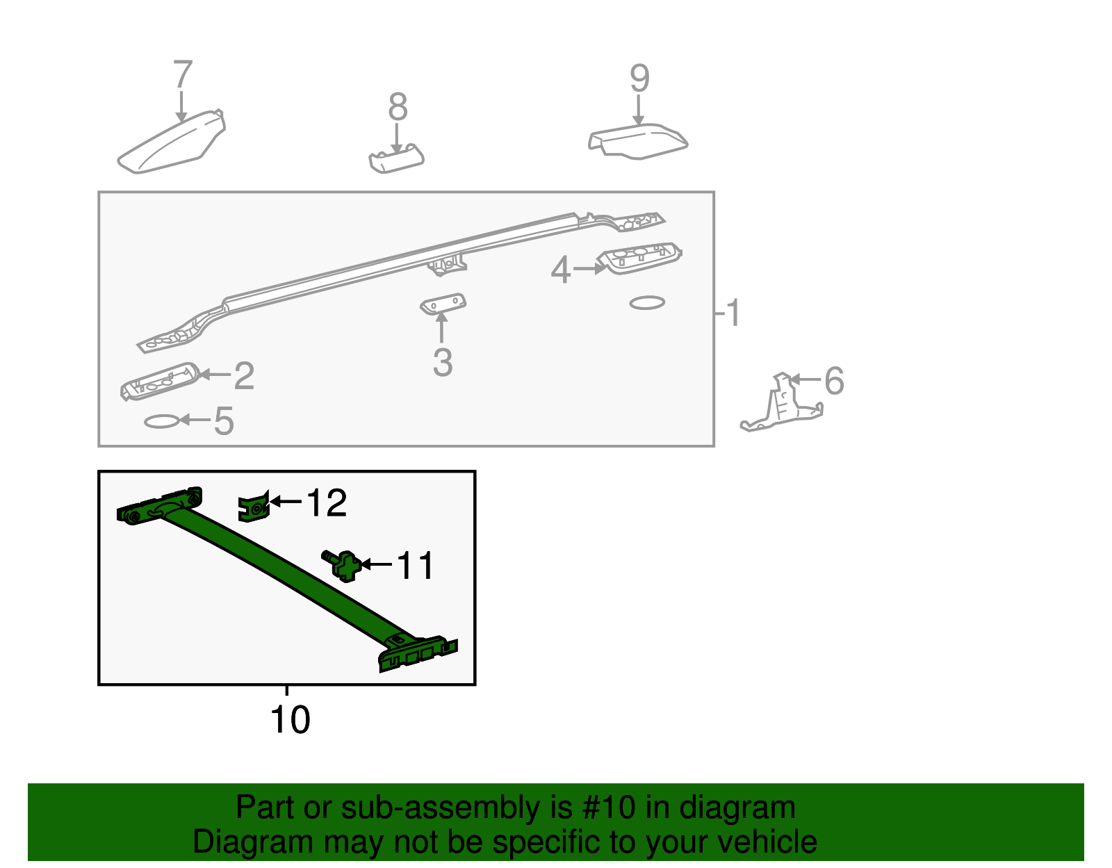 2008-2021 Toyota Land Cruiser Cross Bar 63409-60070 | OEM Parts Online