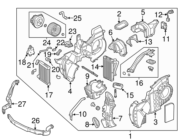 Genuine Adjust Motor for 2013-2019 Hyundai | Part# 97161-1UAA0 ...