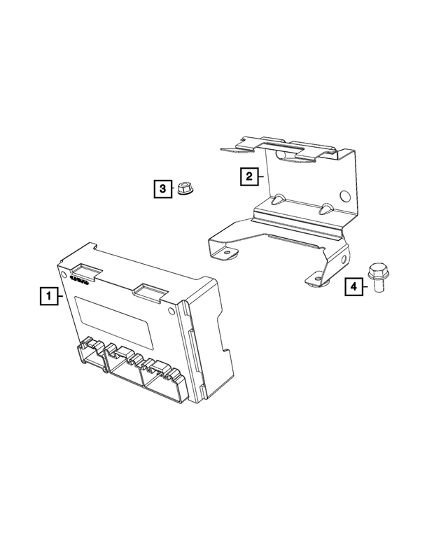 2013-2019 Fiat 500 Park Lock Control Module Bracket 5062095AB | Mopar ...