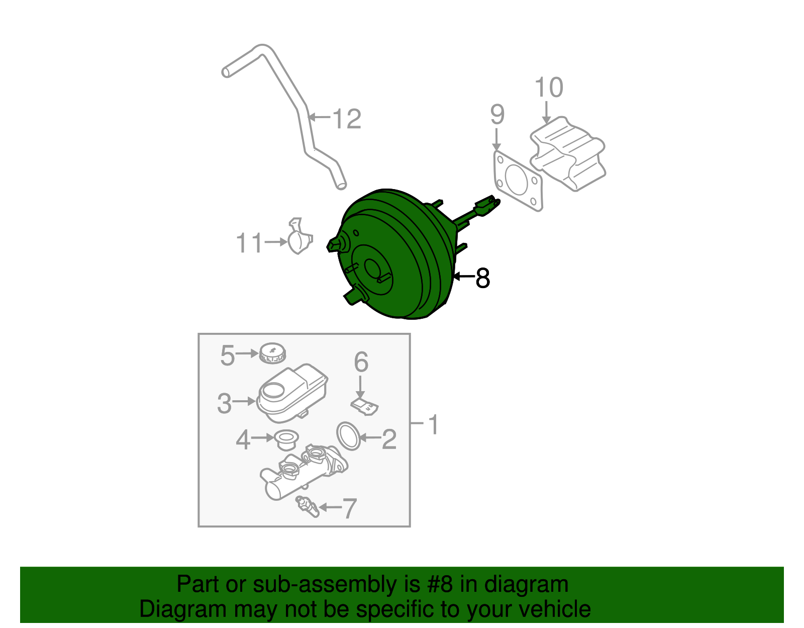 2004-2015 Nissan Brake Booster 47210-ZC01C | My Nissan Part