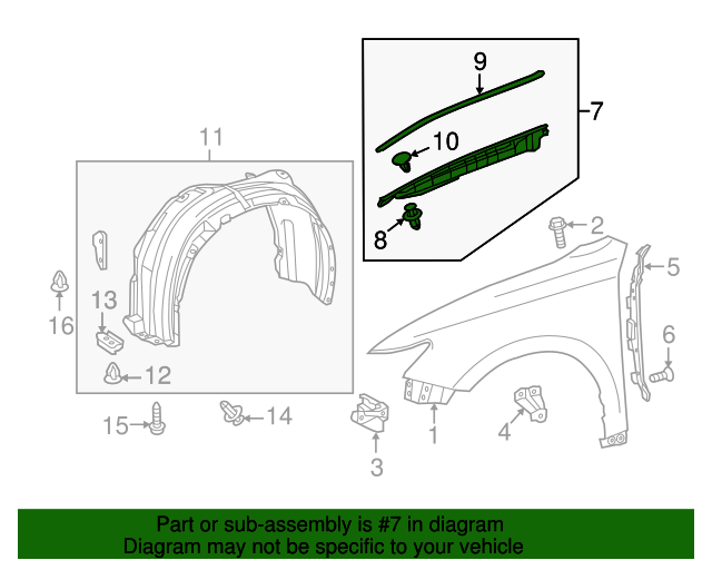 2013-2018 Lexus Protector 53806-33050 | OEM Parts Online