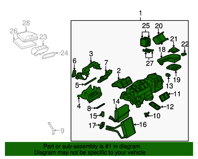 211-830-02-62 - Evaporator Assembly - 2003-2004 Mercedes-Benz ...