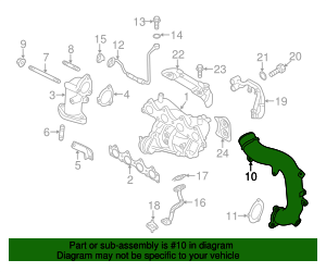 Genuine OEM Exhaust Intermediate Pipe Part# 28280-2B710 Fits 2013-2017 ...