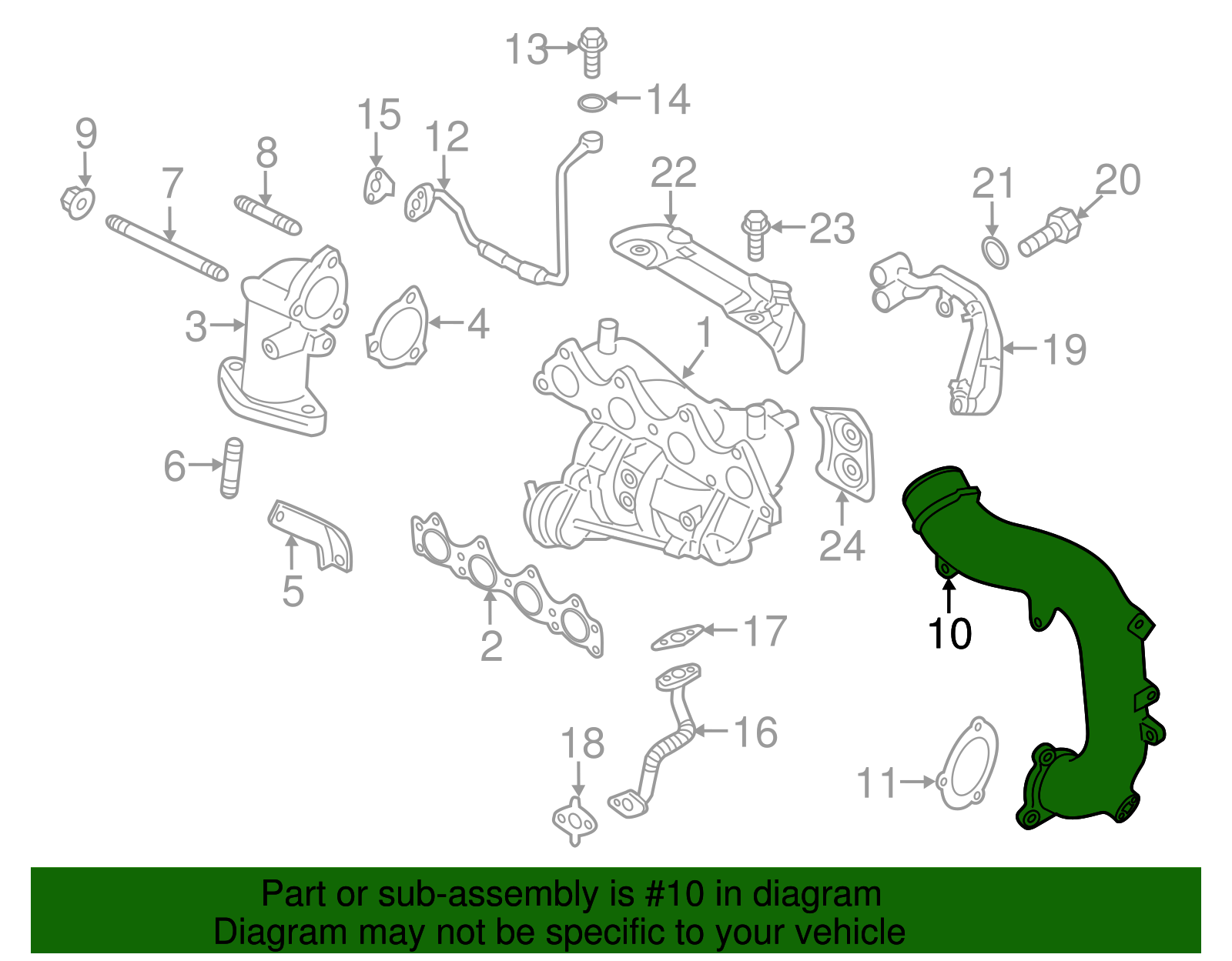 2013-2017 Hyundai Veloster Exhaust Intermediate Pipe 28285-2B700 ...