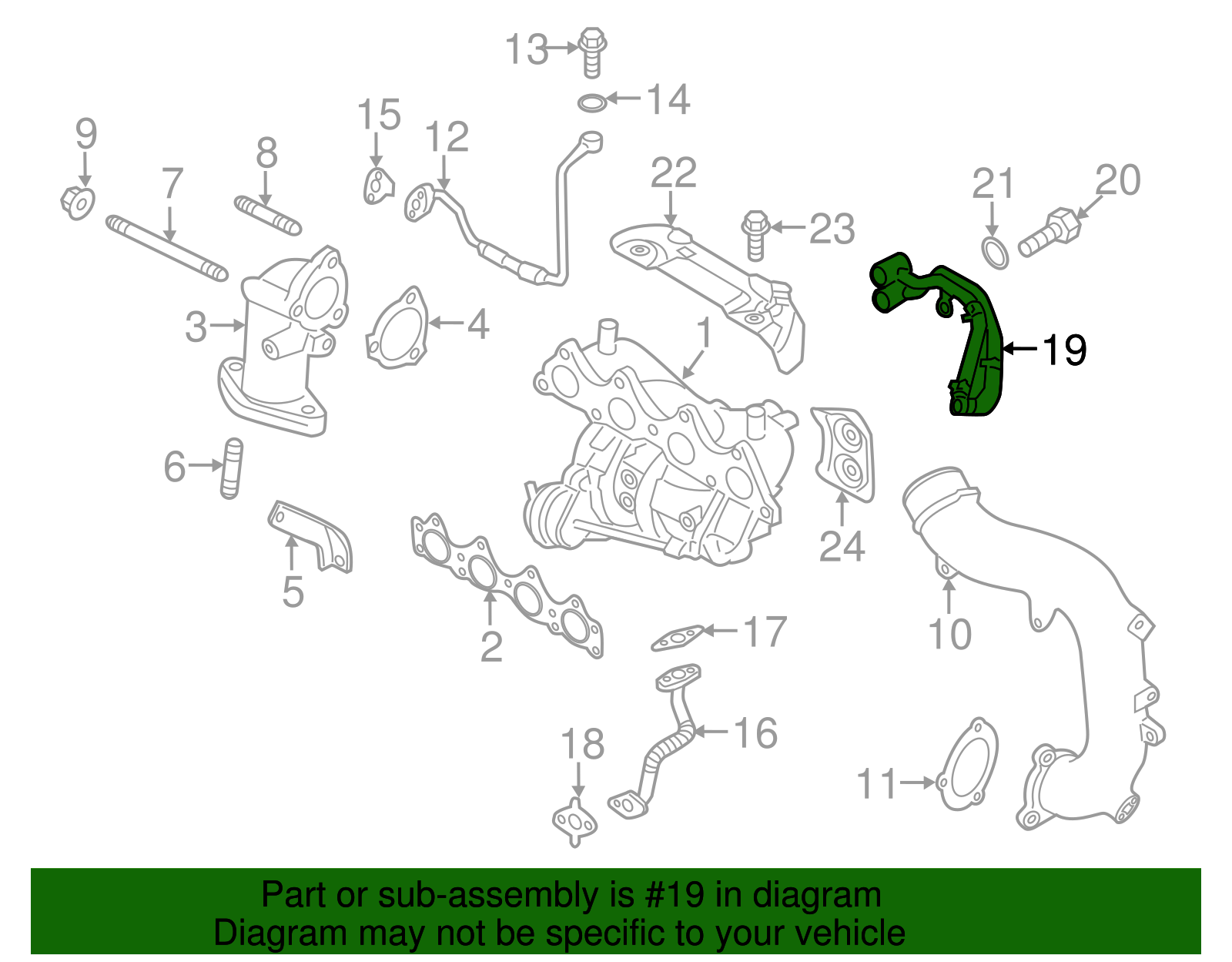 2013-2014 Hyundai Veloster Turbocharger Coolant Line 28235-2B700 | OEM ...