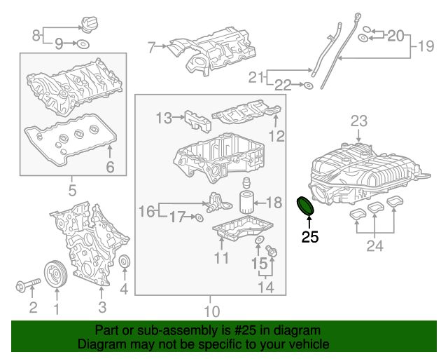 2016-2024 GM Fuel Injection Throttle Body Mounting Gasket 12652450 GM ...