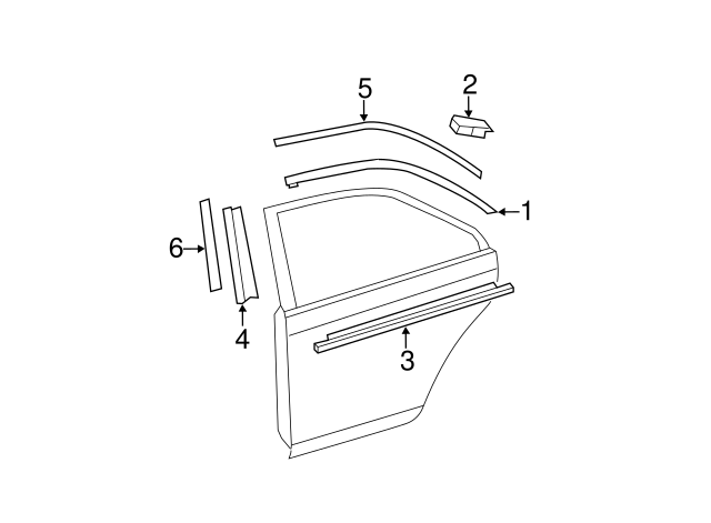 2007-2011 Toyota Camry Window Molding 75762-06020 | LaGrange Toyota