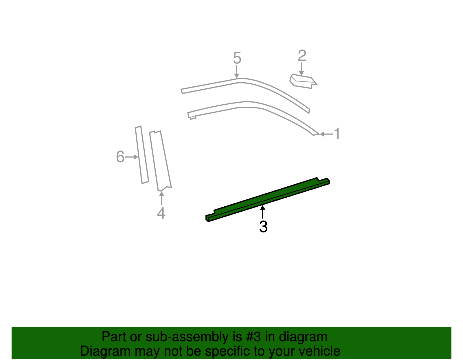 2007-2011 Toyota Camry Belt Molding 75740-06060 | Toyota Parts Center