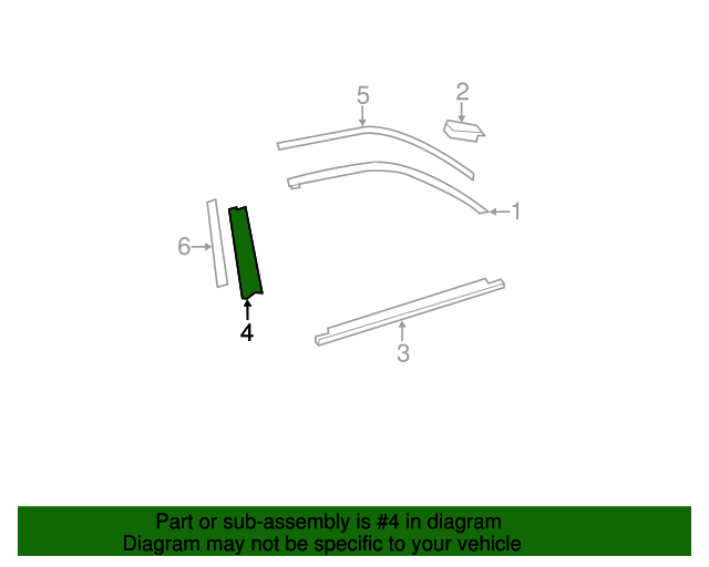 2007-2011 Toyota Camry Window Molding 75762-06020 | LaGrange Toyota