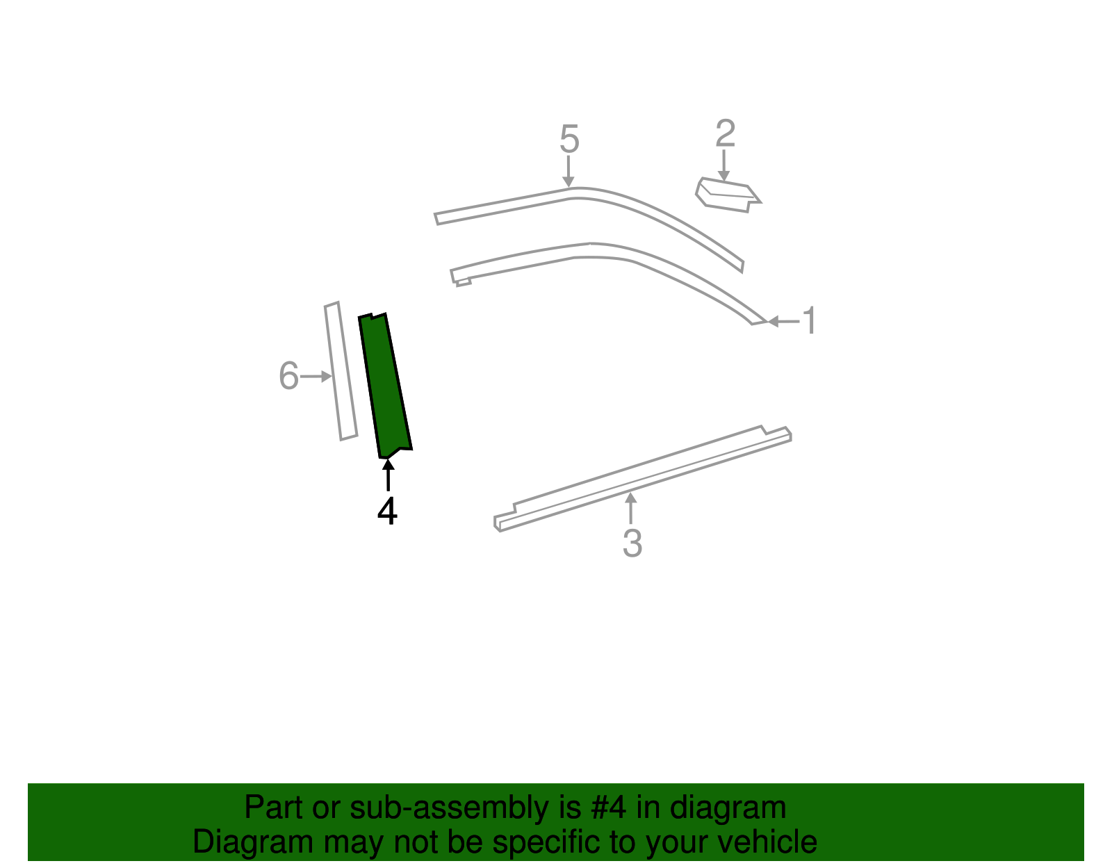 2007-2011 Toyota Camry Window Molding 75762-06020 | Toyota Parts Center