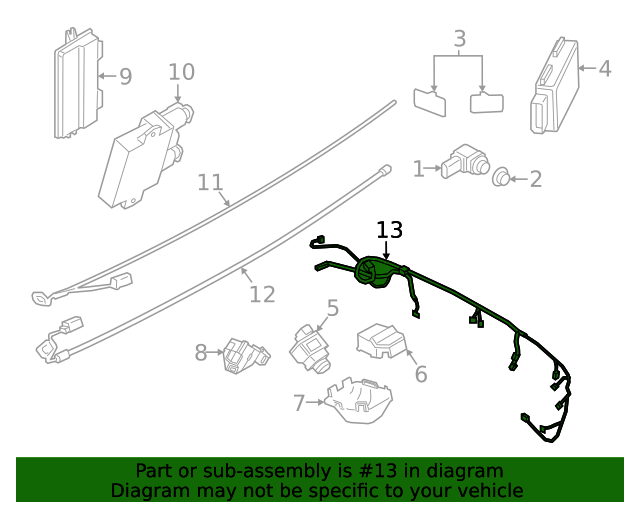 2022-2023 BMW X4 Wire Harness 61125A209B6 | OEM Parts Online