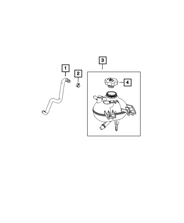 2019-2023 Jeep Renegade Coolant Bottle Supply Hose 68504242AA | Mopar ...