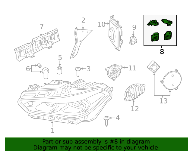 63119477976 - 2019-2024 BMW Repair Bracket (63-11-9-477-976) | BMW of ...