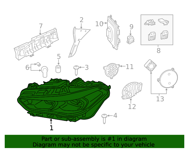 63117933337 - 2019-2023 BMW Headlamp Assembly (63-11-7-933-337) | BMW ...