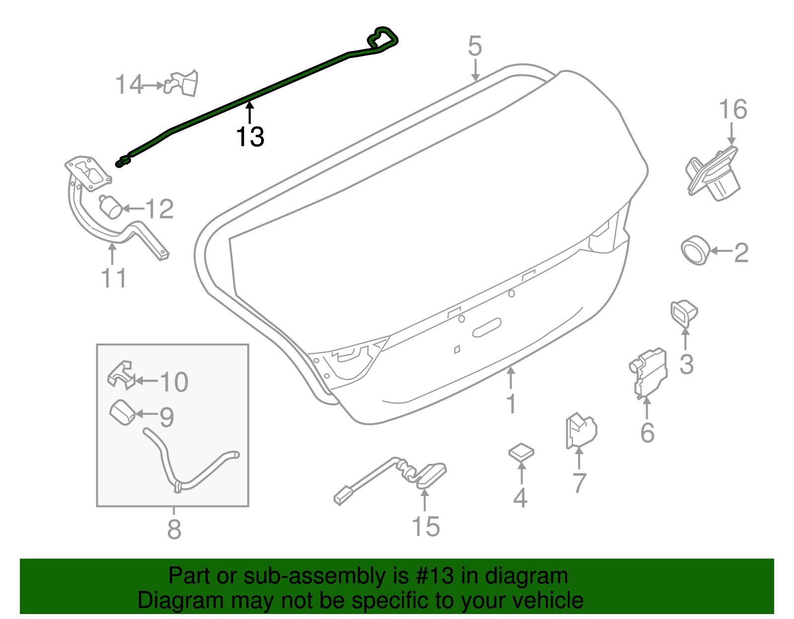 2016-2018 Nissan Maxima Torsion Rod 84432-4RA0A | Temecula Nissan Parts