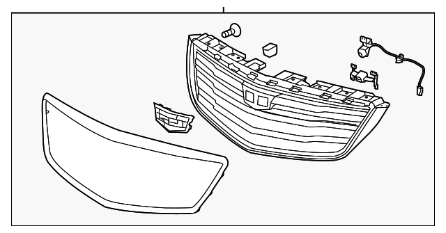 2018-2019 Cadillac XTS Front Upper Grille 84496433 | GmPW