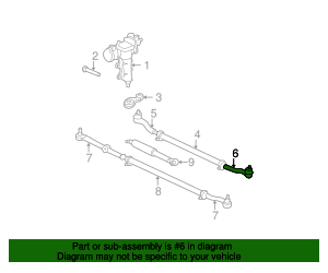 1999-2004 Jeep Grand Cherokee Drag Link End 52088461 | TascaParts.com