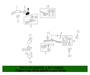 2005-2015 Toyota Handle Cover Pad 69242-04010 | Toyota Parts Center