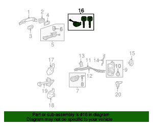 2005-2015 Toyota Door Lock Cylinder 69052-04020 | OEM Parts Online
