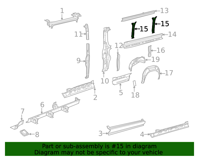 2014-2023 Ram Reinforcement 68109590ab | TascaParts.com