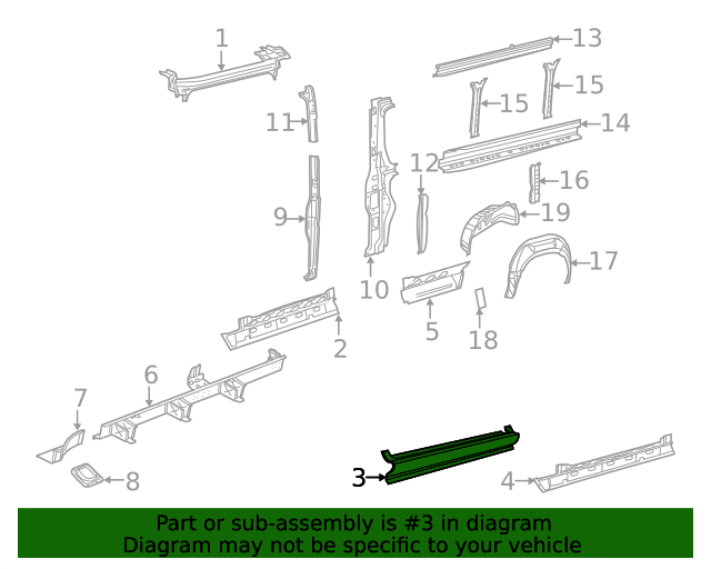 68095737AA - Panel - 2014-2023 Ram | Mopar Parts Canada