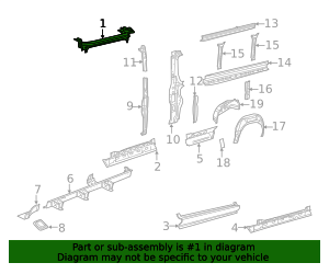 2014-2021 Ram Upper Track - Passenger Side (RH) 68212656AF | TascaParts.com