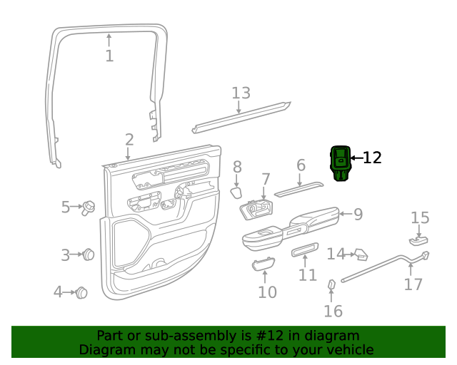 2015-2020 Mopar Window Switch 68214156AC | TascaParts.com