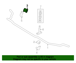 MR150767 - Stabilizer Bar Bushing 1997-2004 Mitsubishi Montero Sport ...